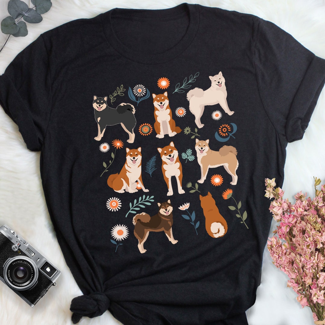 Shiba Inu Shirt, Women, Men, Red Black Tan Sesame Fawn Cream White ...