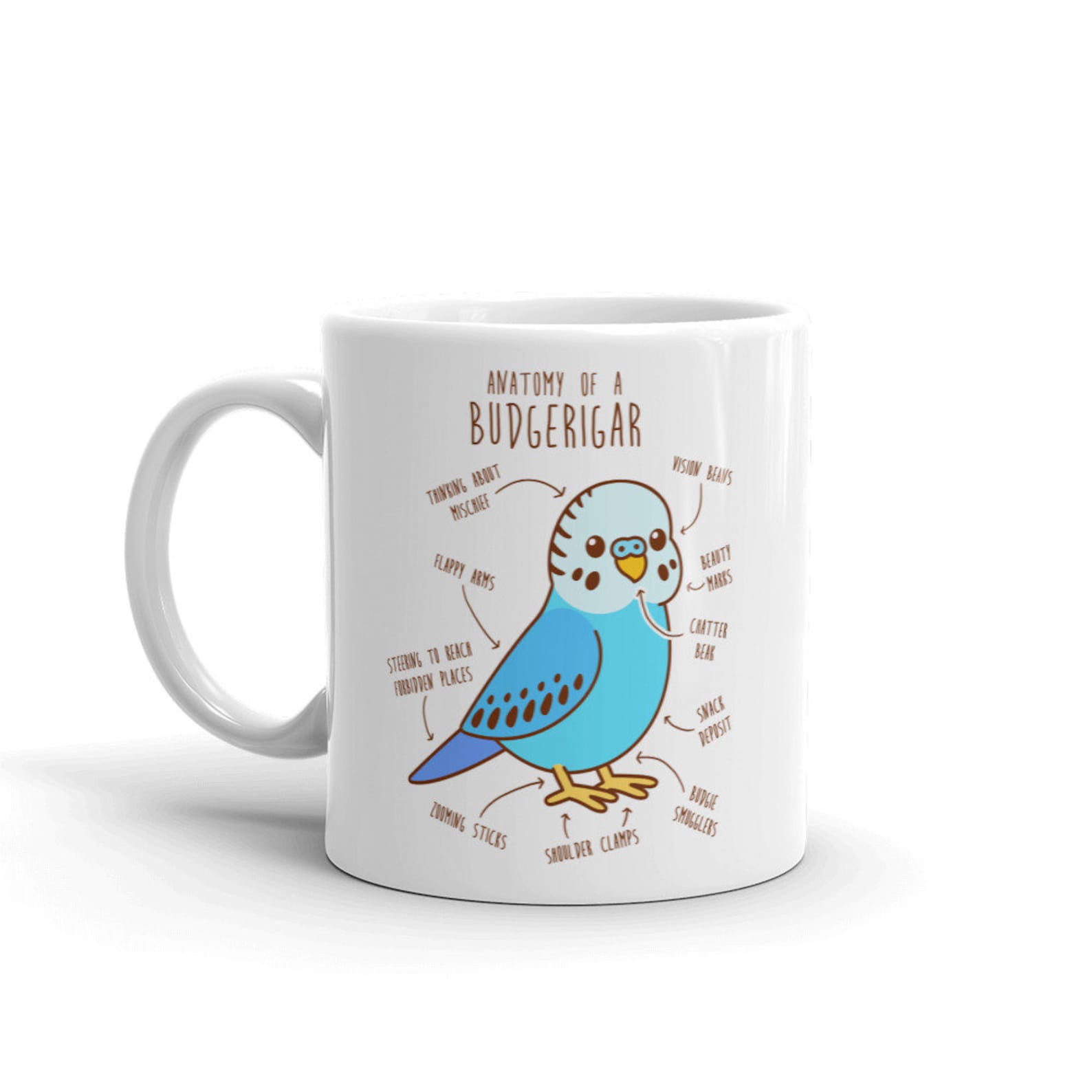Budgie Coffee Mug Cute Bird Gift Pet Parrot Lover Funny | Etsy