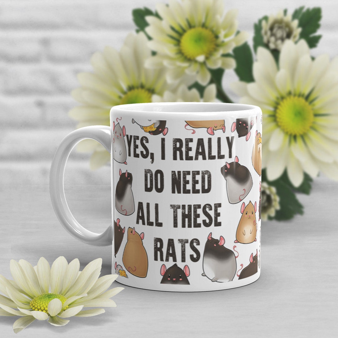 Funny Rat Coffee Mug, Cute Rat Gift, Rat Lover, Rat Cup, Gift for Her ...