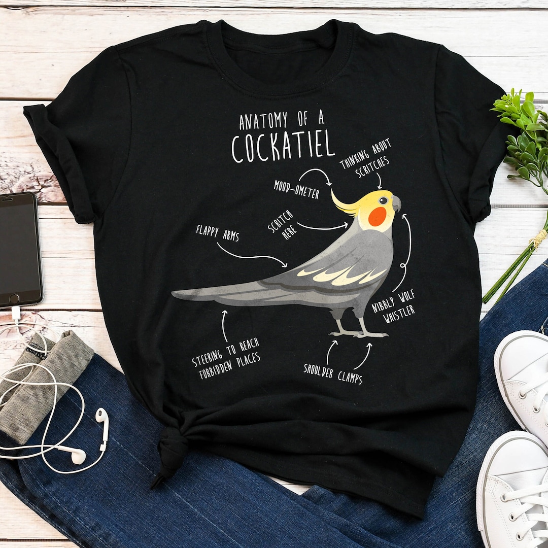 Cockatiel Shirt, Women, Men, Funny Parrot Lover Gift, Cute Bird T-shirt ...