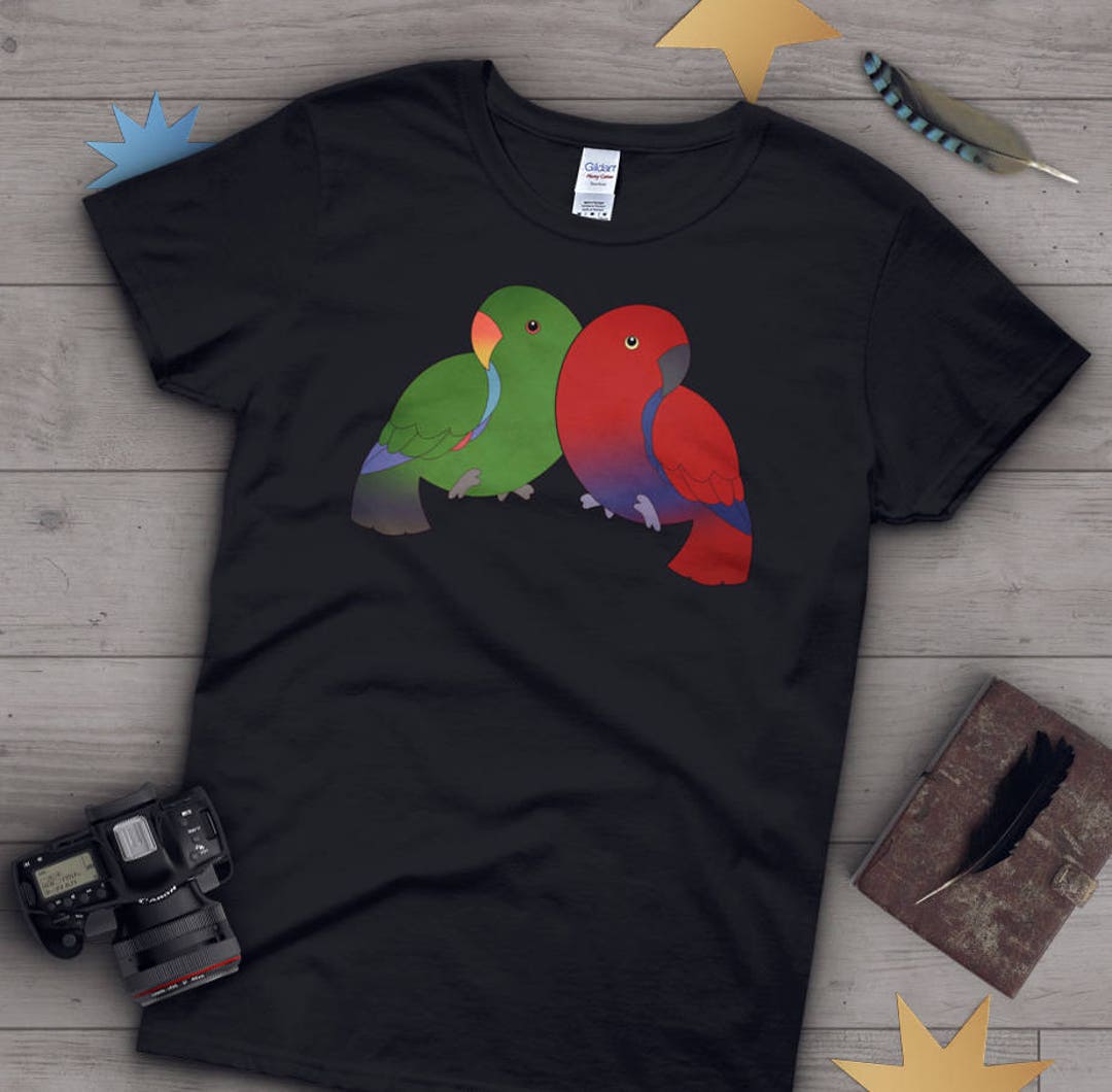 Eclectus Parrot Shirt, Women Men, Parrot Lover Gift, Cute Bird T-shirt ...