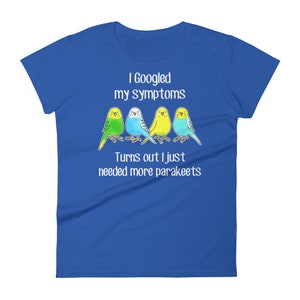 Parakeet Shirt, Women, Men, Funny Budgie Lover Gift, Cute Bird T-shirt ...