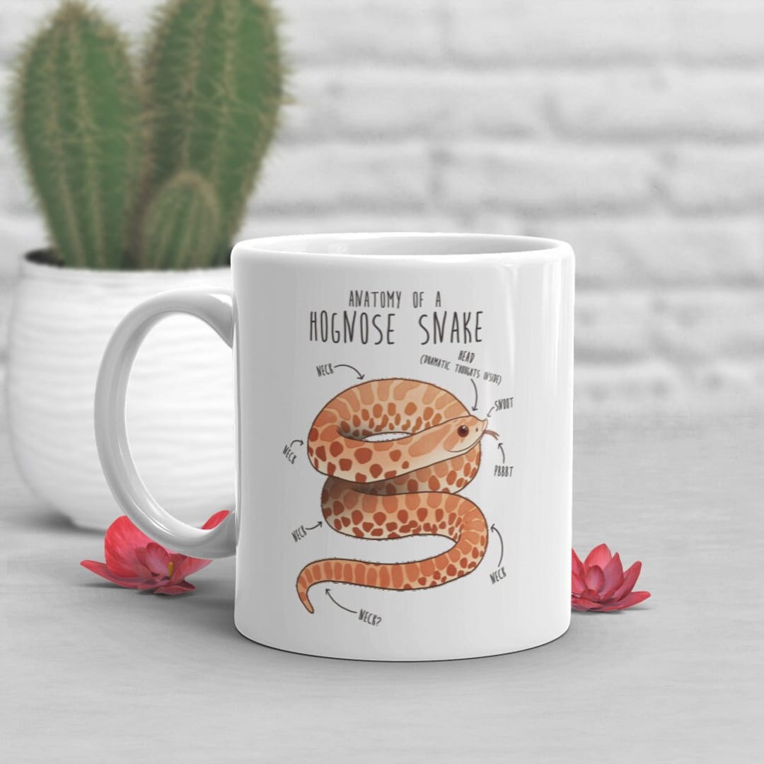 Albino Hognose Snake Coffee Mug, Cute Snake Lover Gift, Funny Reptile ...