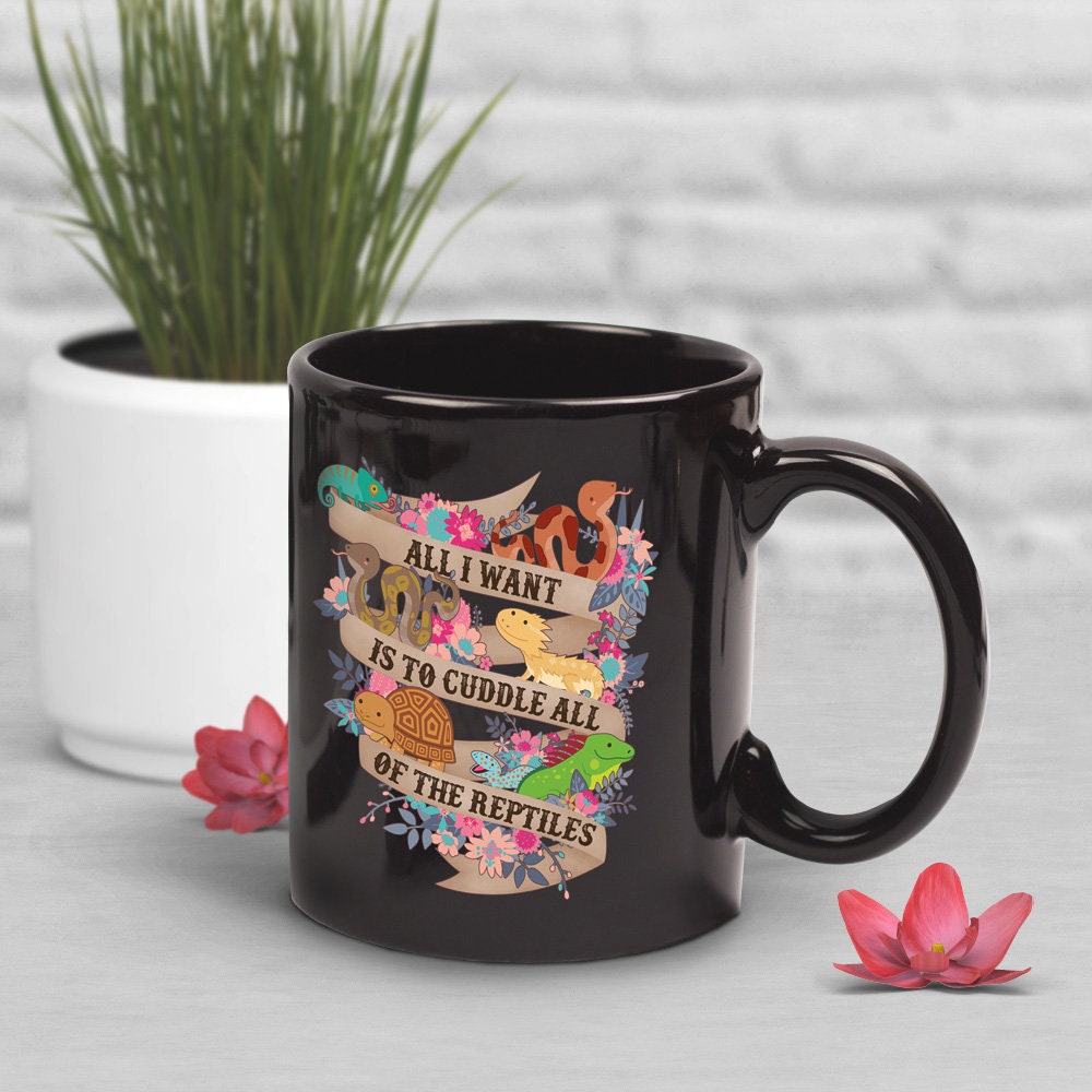 Reptile Coffee Mug, Cute Lizard Gift, Snake Lover, Funny Bearded Dragon ...