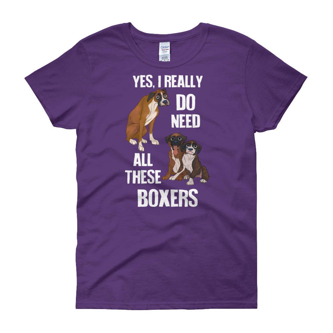 Funny Boxer Dog Shirt, Women Men, Dog Lover Gift, Cute Boxer Mom T ...