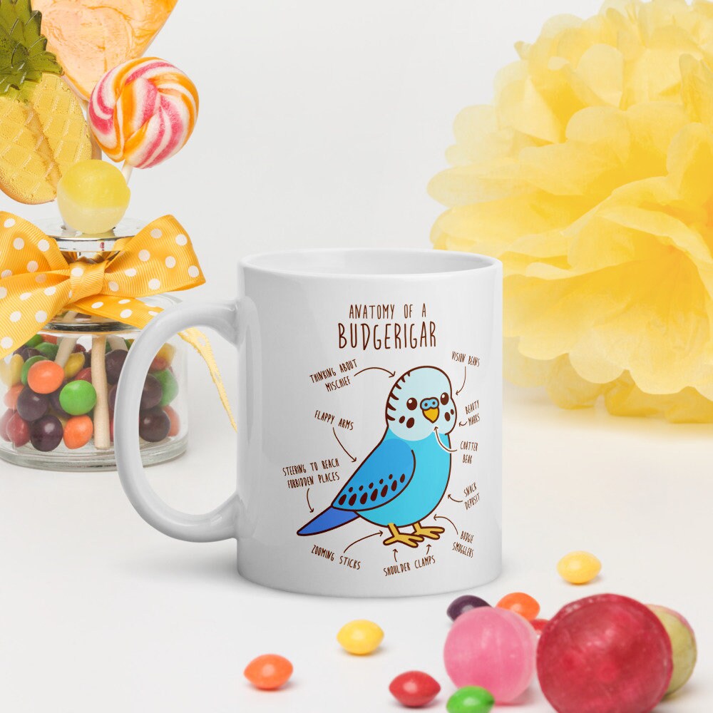 Budgie Coffee Mug Cute Bird Gift Pet Parrot Lover Funny | Etsy
