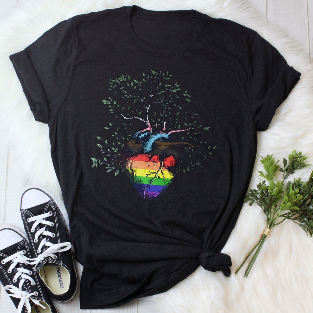 Progress Pride Shirt, Rainbow Pride Flag Gift, LGBT T-shirt, Gay Pride ...