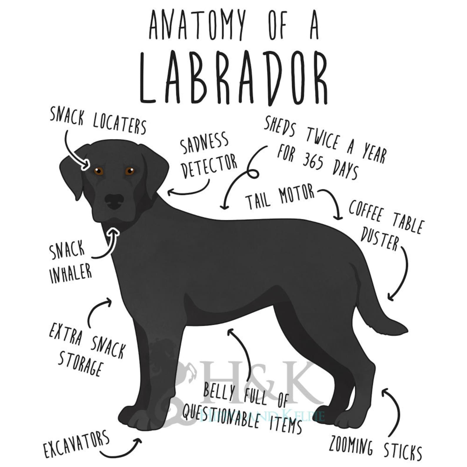 Black Labrador Retriever Coffee Mug, Cute Black Lab Gift, Dog Lover ...