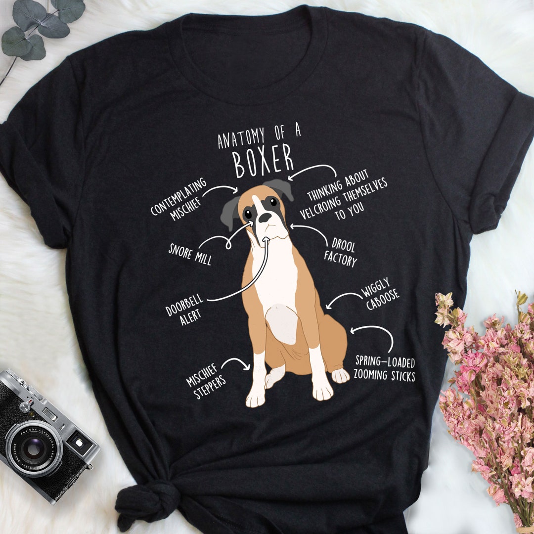 Fawn Boxer Dog Shirt, Women, Men, Funny Dog Lover Gift, Flashy Boxer ...