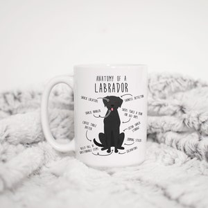 Black Labrador Retriever Coffee Mug, Cute Black Lab Gift, Dog Lover ...