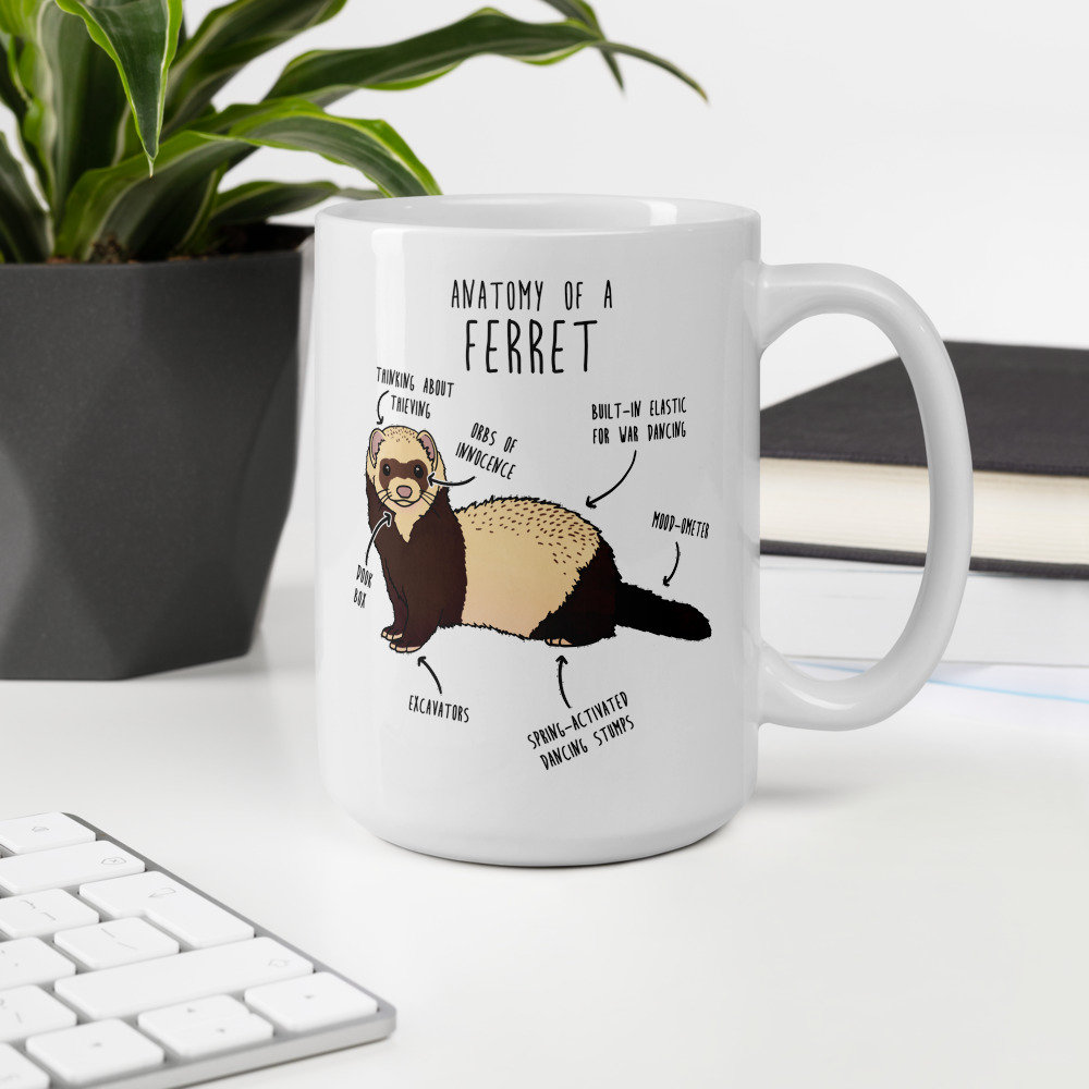Ferret Coffee Mug Cute Ferret Gift Ferret Lover Pet Ferret - Etsy