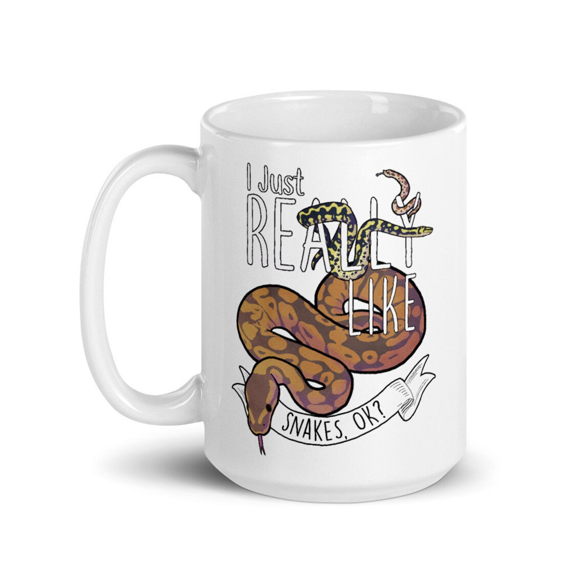 Funny Snake Coffee Mug Cute Ball Python Lover Gift Funny | Etsy