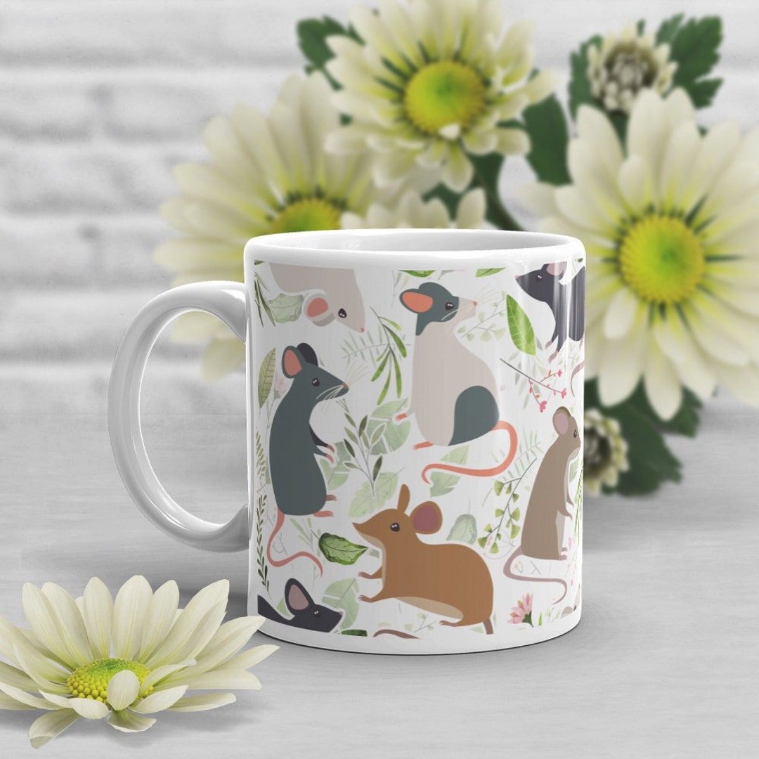 Mouse Coffee Mug, Cute Mice Gift, Pet Mouse Lover, Fancy Mouse Cup ...