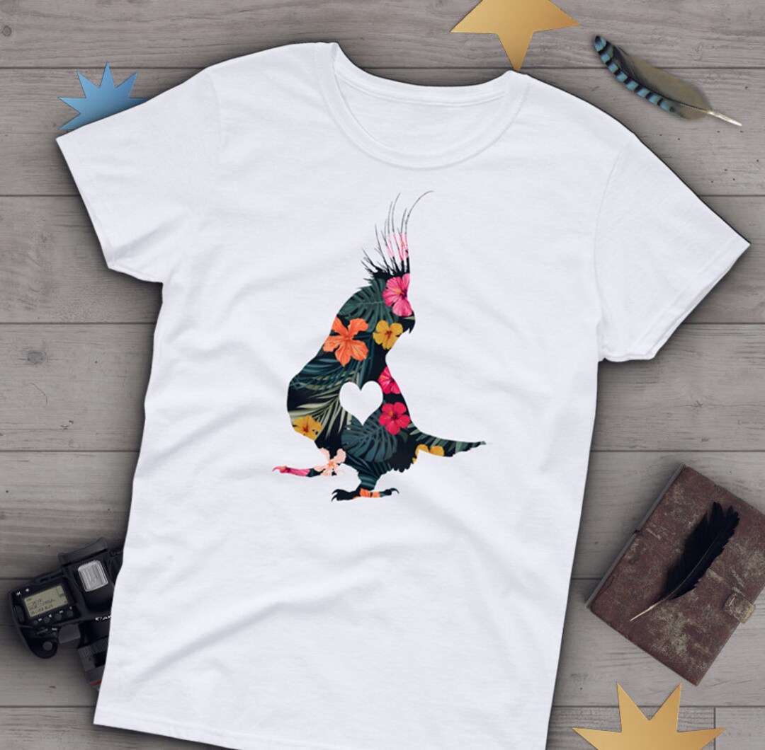 Cockatiel Shirt, Women Men, Parrot Lover Gift, Cute Bird T-shirt ...