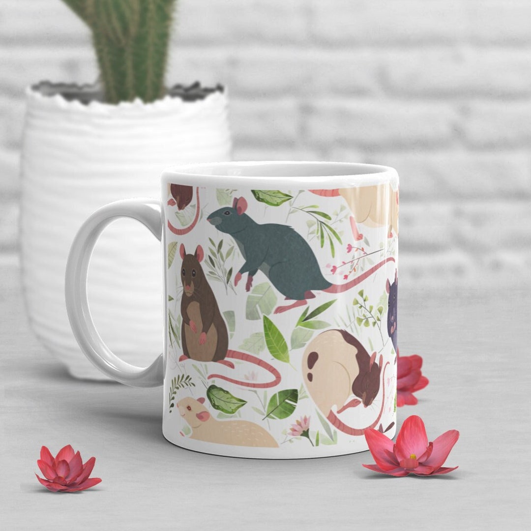 Rat Coffee Mug, Cute Rat Gift, Rat Lover, Rat Cup, Gift for Her, Him ...