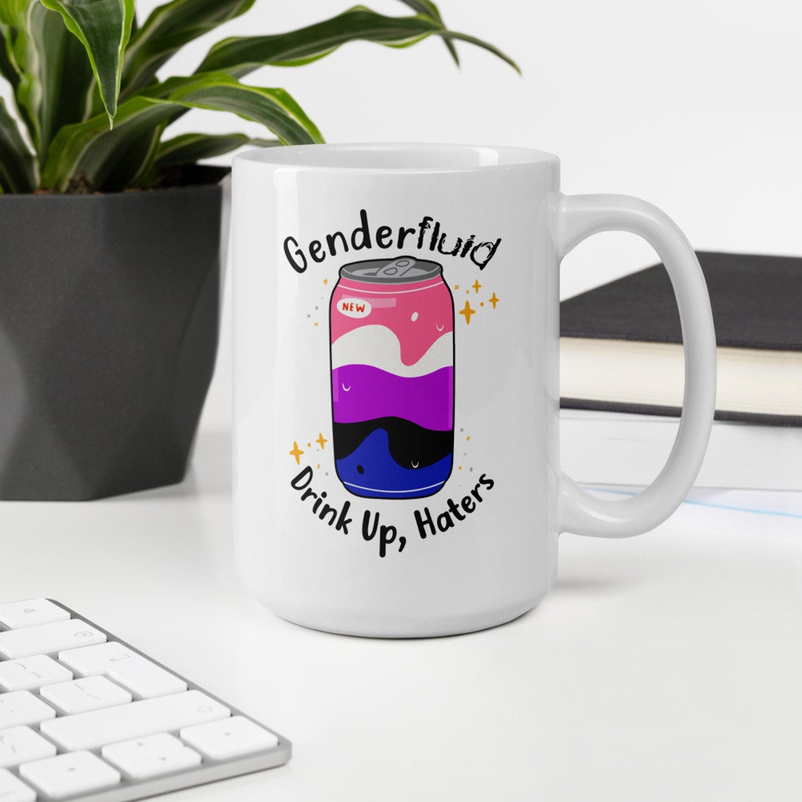 Genderfluid Pride Coffee Mug Gender Fluid Pride Flag Gift | Etsy