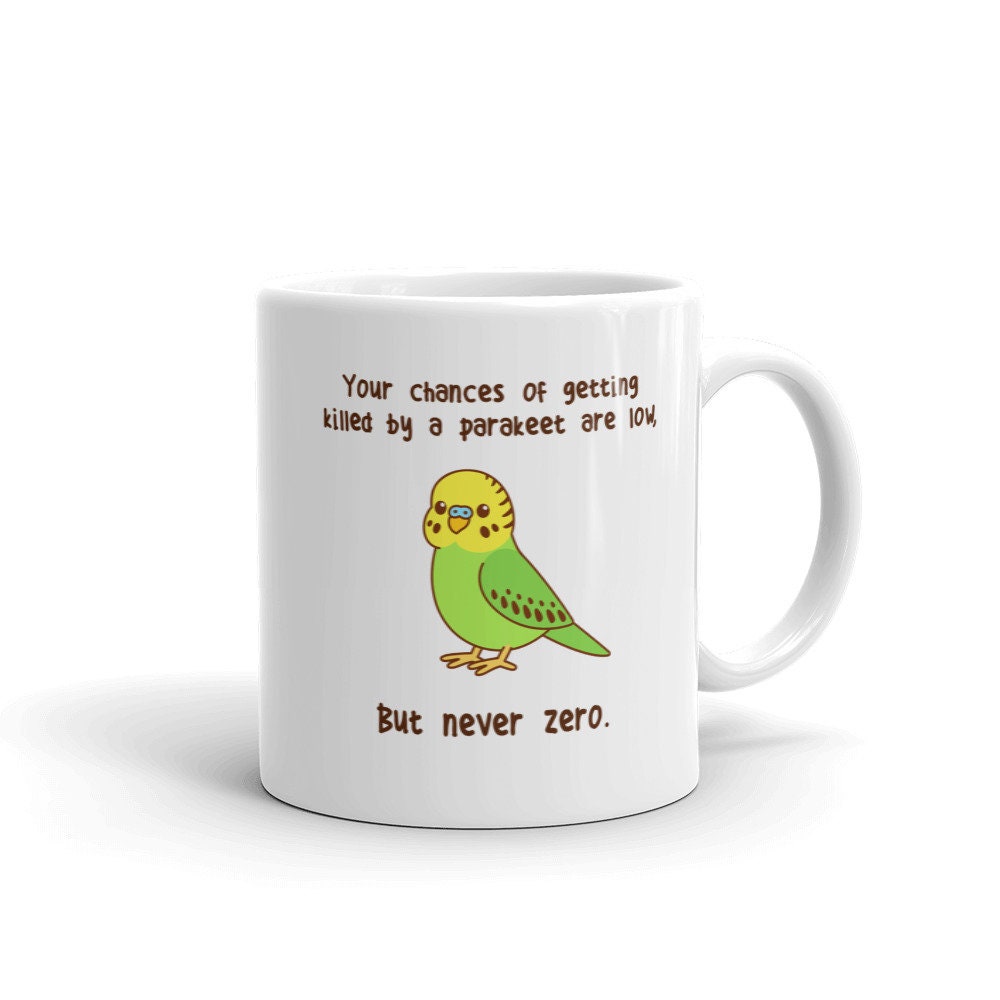 Parakeet Coffee Mug, Cute Bird Gift, Pet Parrot Lover, Funny Gift for ...