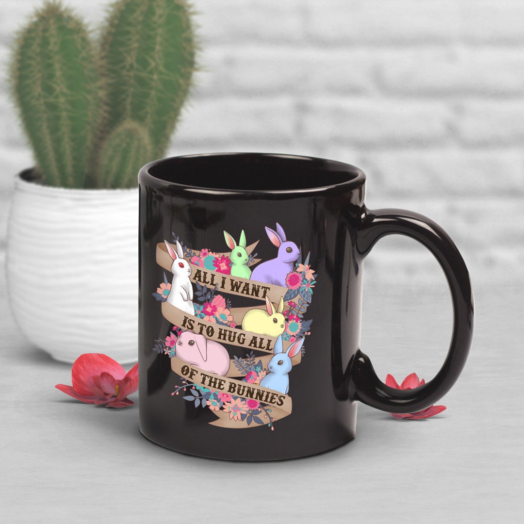 Rabbit Coffee Mug, Cute Bunny Gift, Pet Rabbit Lover, Funny Rabbit Mug ...