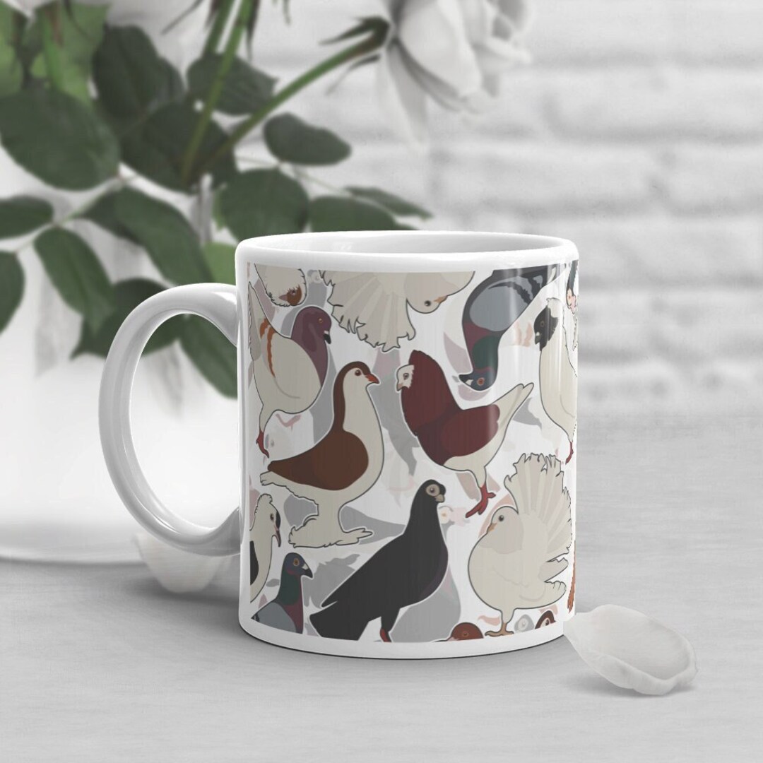 Fancy Pigeon Breeds Coffee Mug, Bird Lover Gift, Cute Pet, Lahore ...
