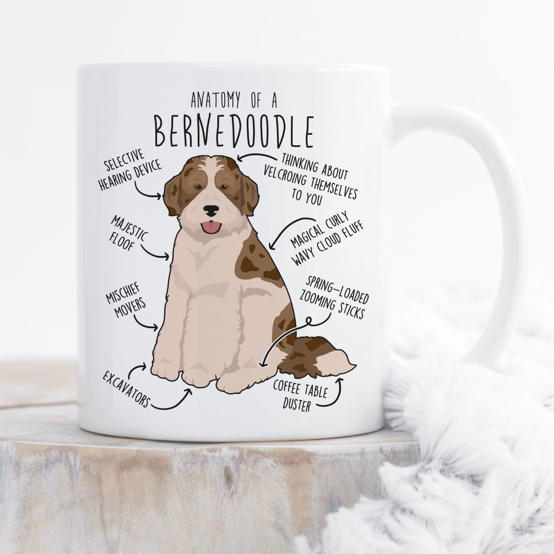 Bernedoodle Coffee Mug, Parti Chocolate Merle Bernedoodle Gift, Cute ...