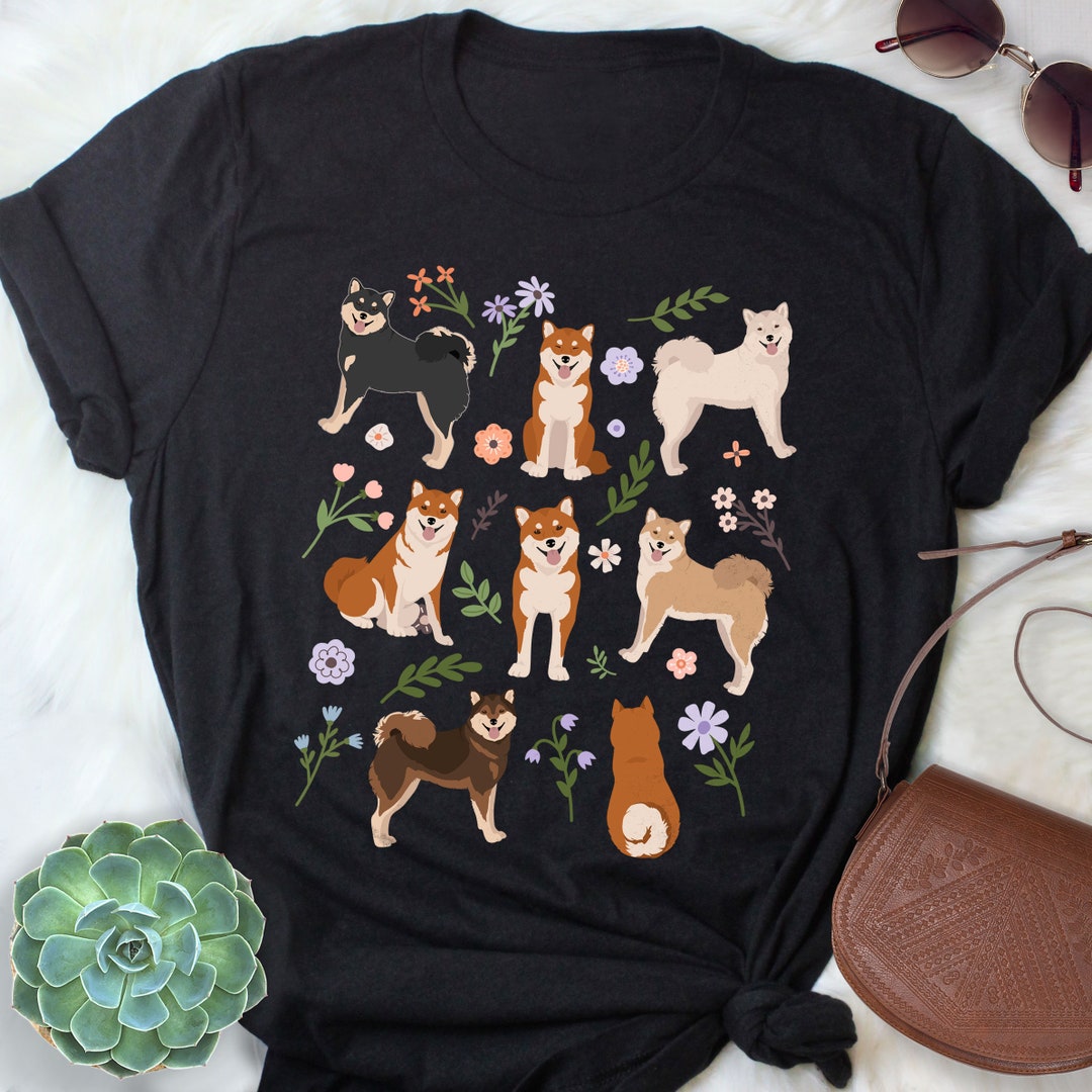 Shiba Inu Shirt, Women, Men, Red Black Tan Sesame Fawn Cream White ...