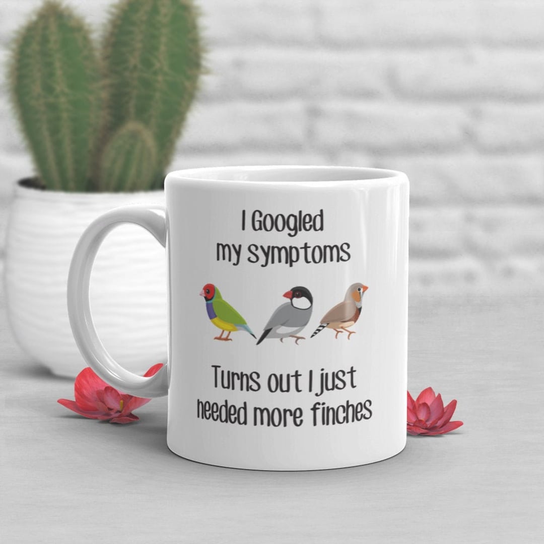 Finch Coffee Mug, Cute Bird Gift, Zebra Finch Lover, Funny Gift for Her ...