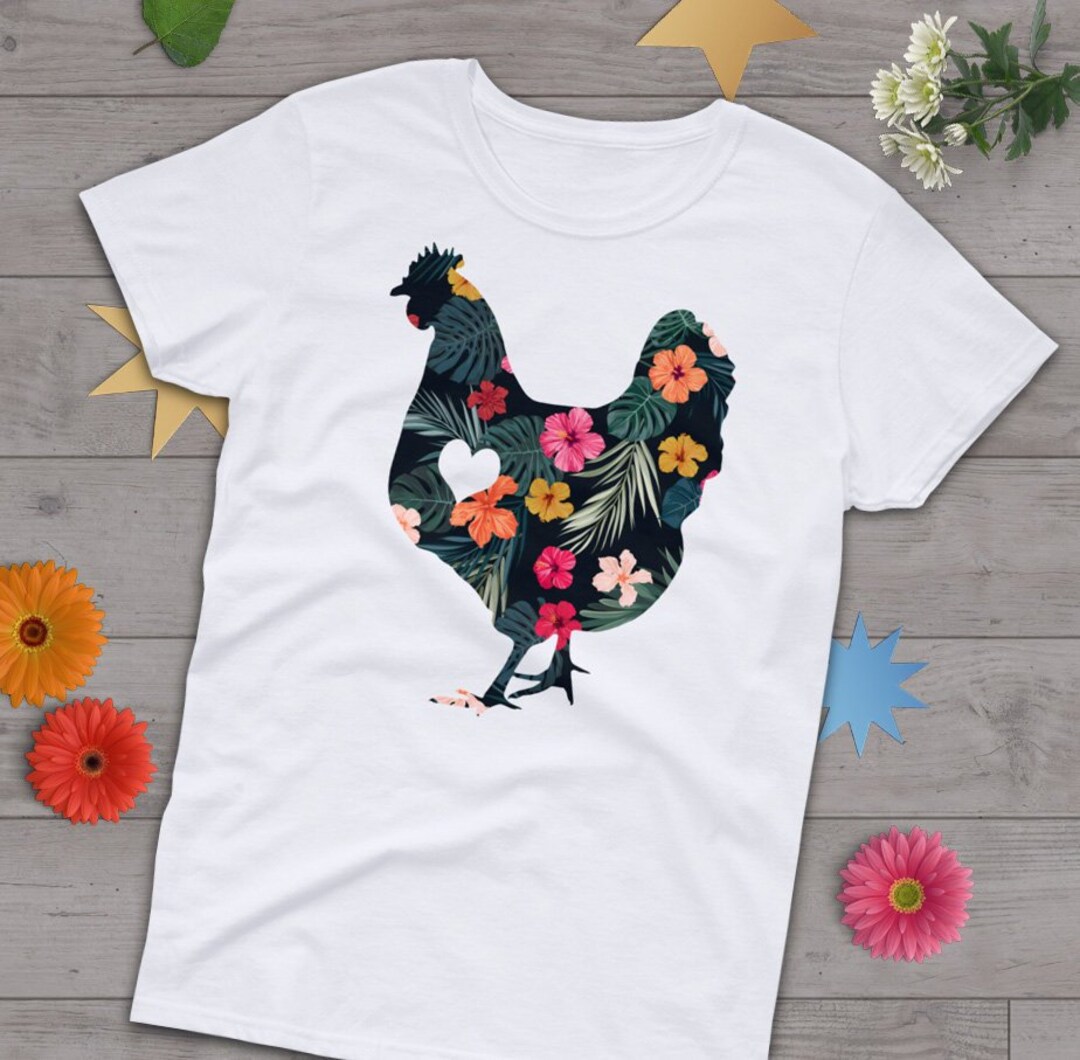 Chicken Shirt, Women Men, Chicken Lover Gift, Cute Bird T-shirt, Chook ...
