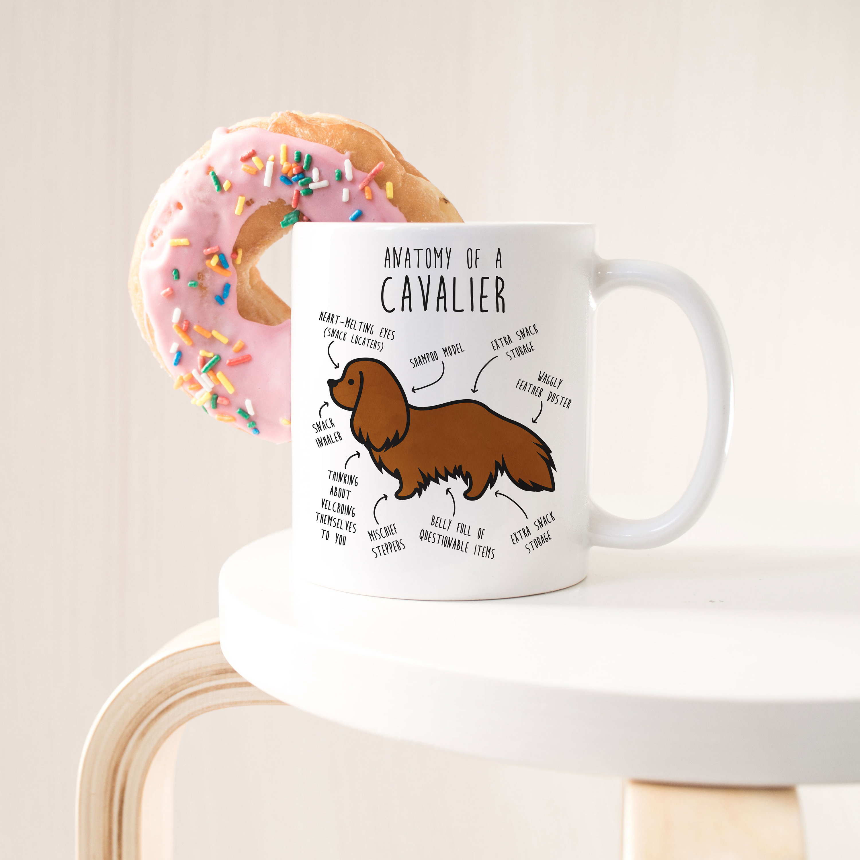 Cavalier King Charles Spaniel Coffee Mug, Cute Ruby Cav Gift, Dog Lover ...