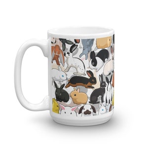 Rabbit Coffee Mug, Cute Bunny Gift, Pet Rabbit Lover, Gift for Her, Him ...