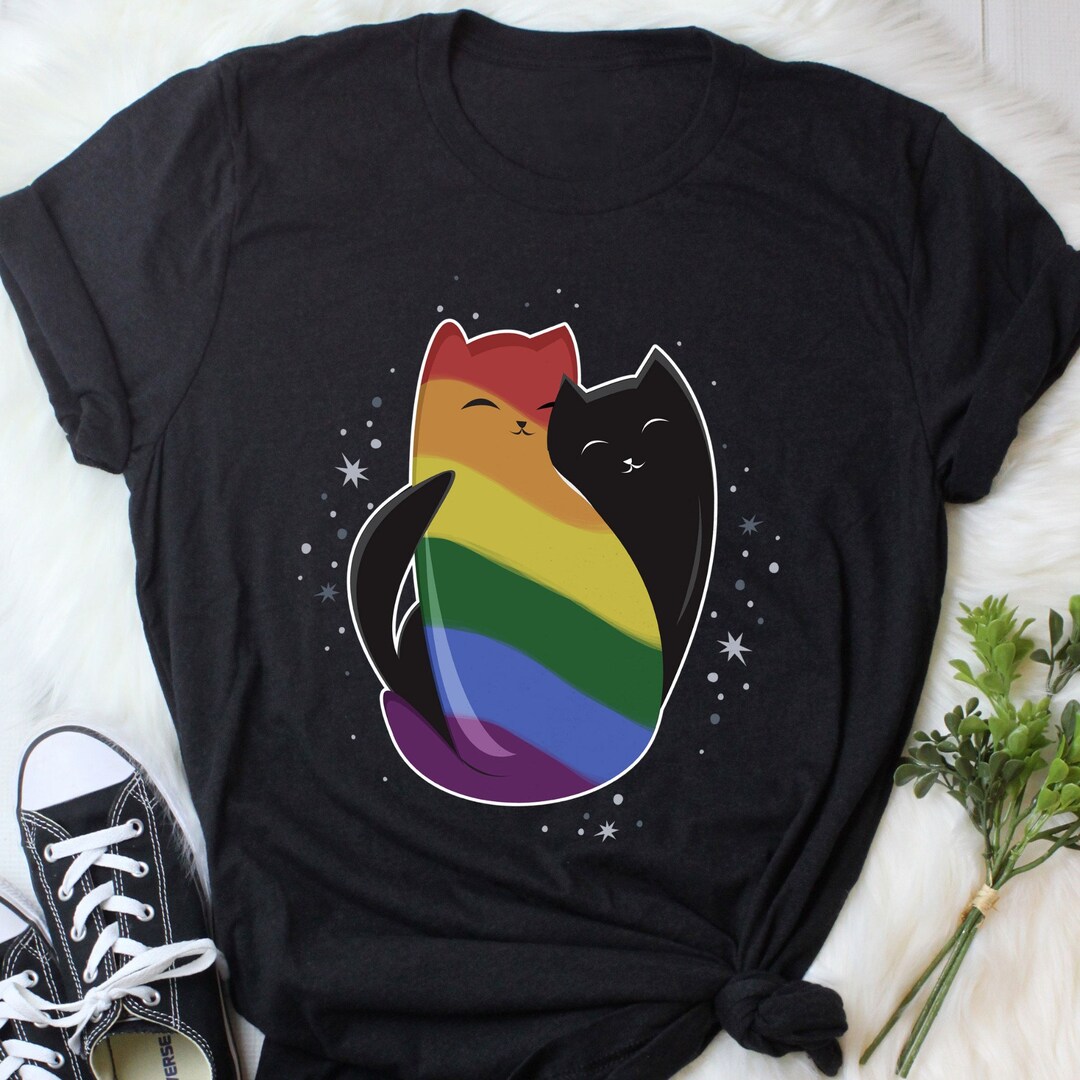 Rainbow Gay Pride Shirt, Rainbow Flag Pride Gift, LGBT T-shirt, Pride ...