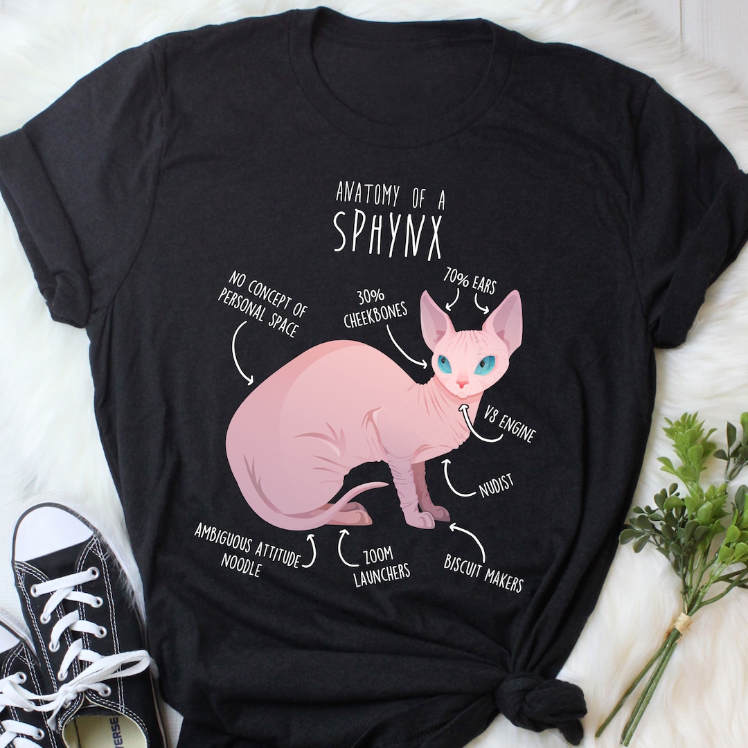 Sphynx Cat Shirt, Women, Men, Funny Cat Lover Gift, Cute Pet T-shirt ...