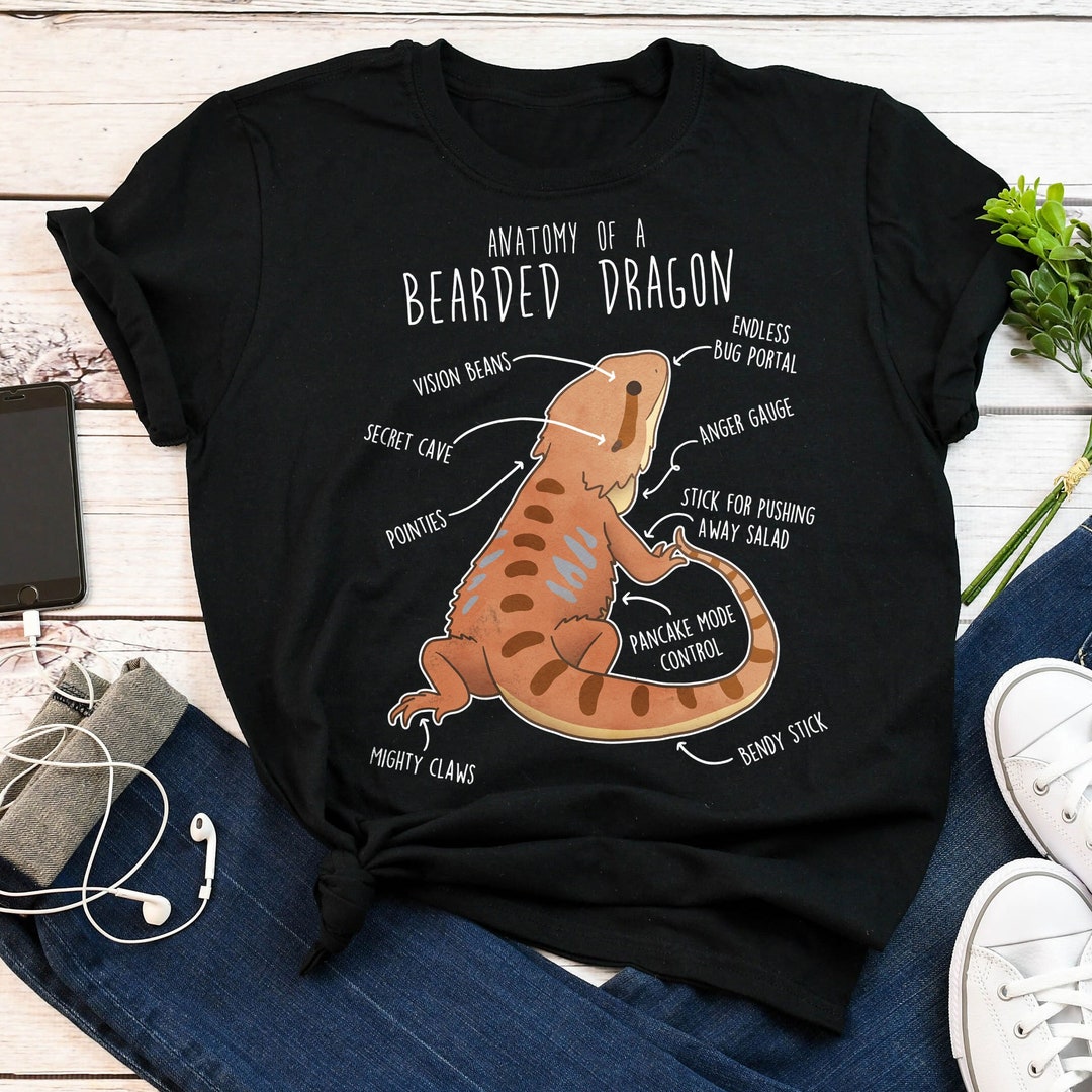 Bearded Dragon Shirt, Women, Men Tshirt, Pet Reptile Lover Gift, Funny ...