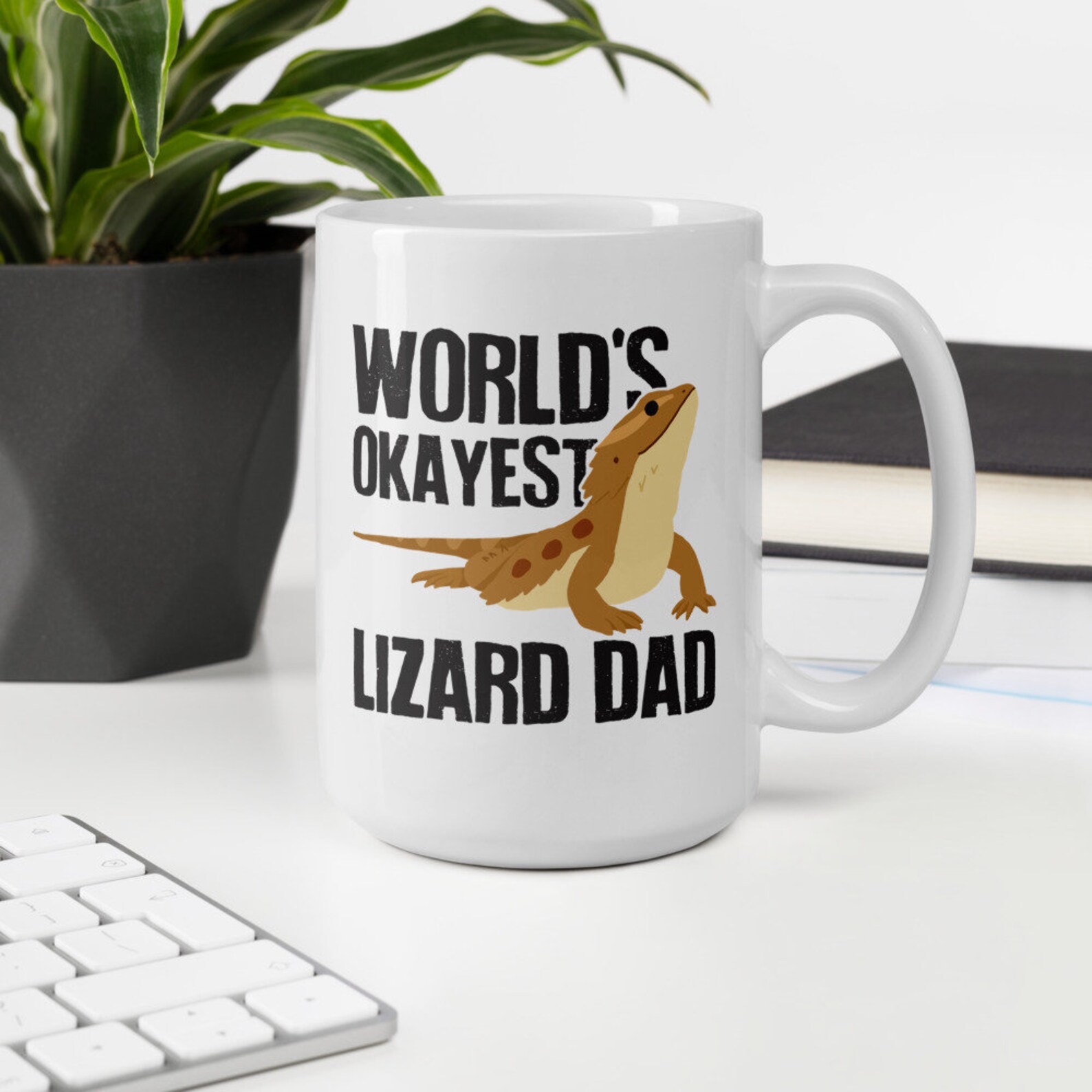 Lizard Dad Coffee Mug Cute Reptile Gift Bearded Dragon - Etsy UK