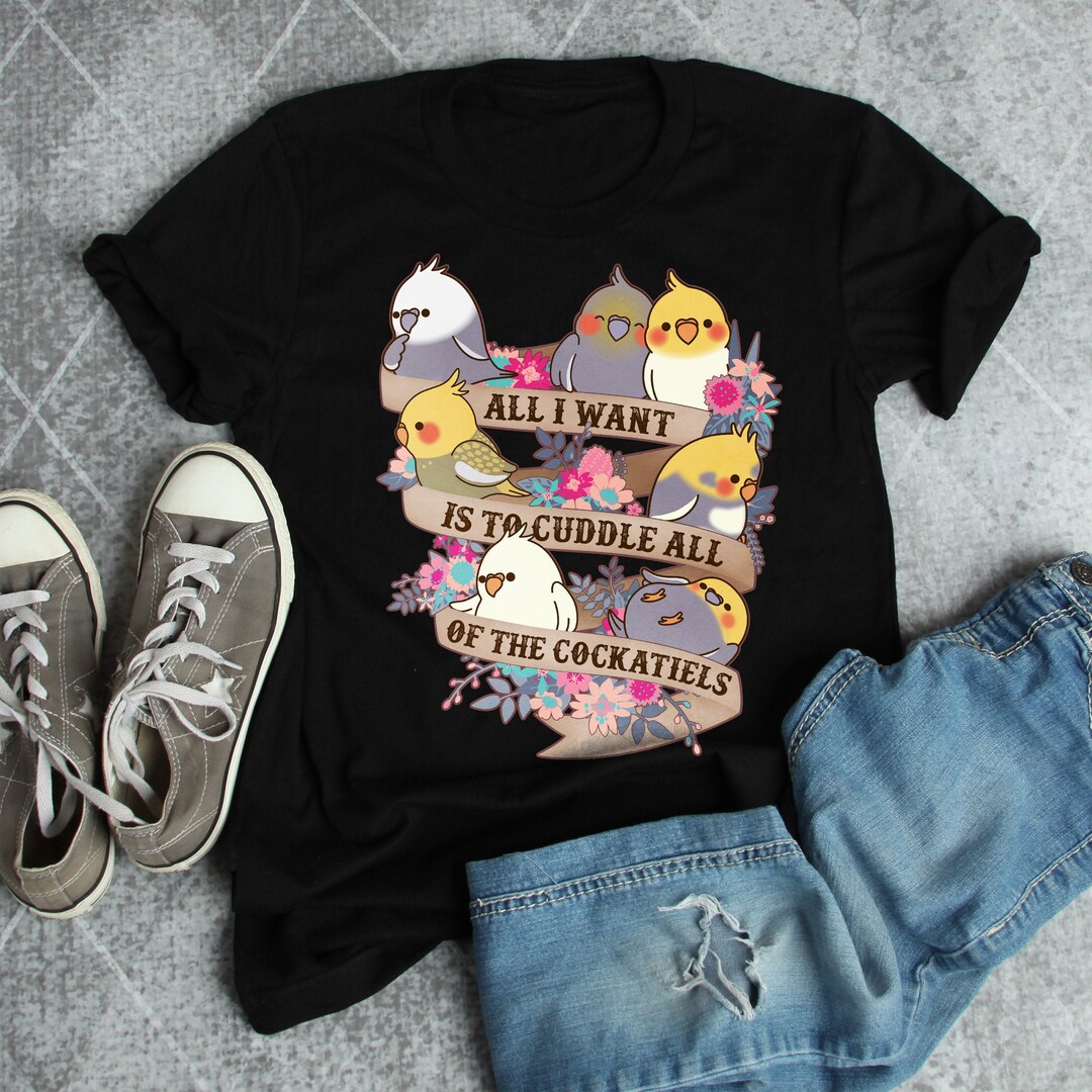 Funny Cockatiel Shirt, Women, Parrot Lover Gift, Cute Bird T-shirt ...