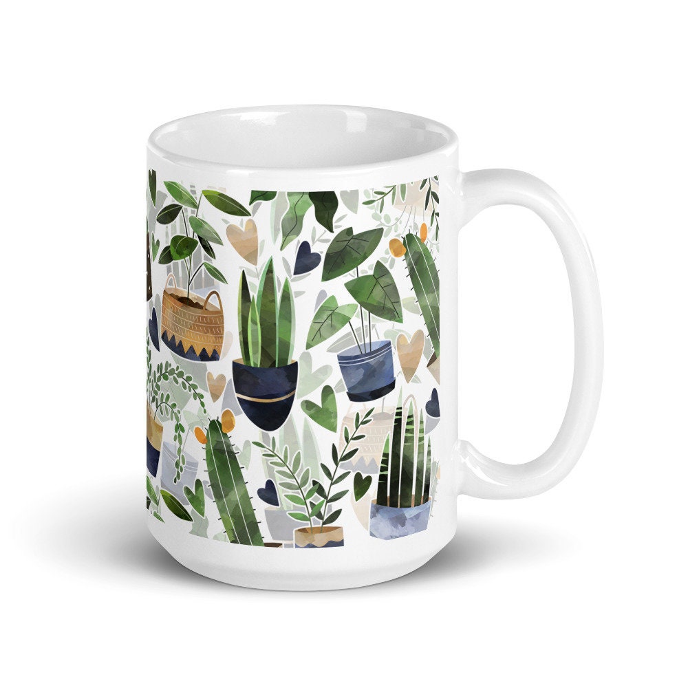 Indoor Plant Coffee Mug Houseplant Lover Gift Cute Gardener - Etsy