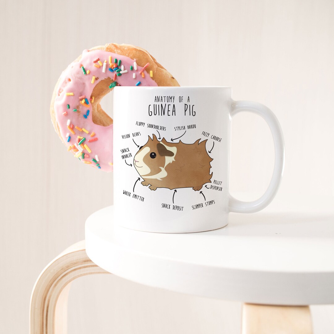 Guinea Pig Coffee Mug, Funny Abyssinian Guinea Pig Lover Gift, Cavy Cup ...
