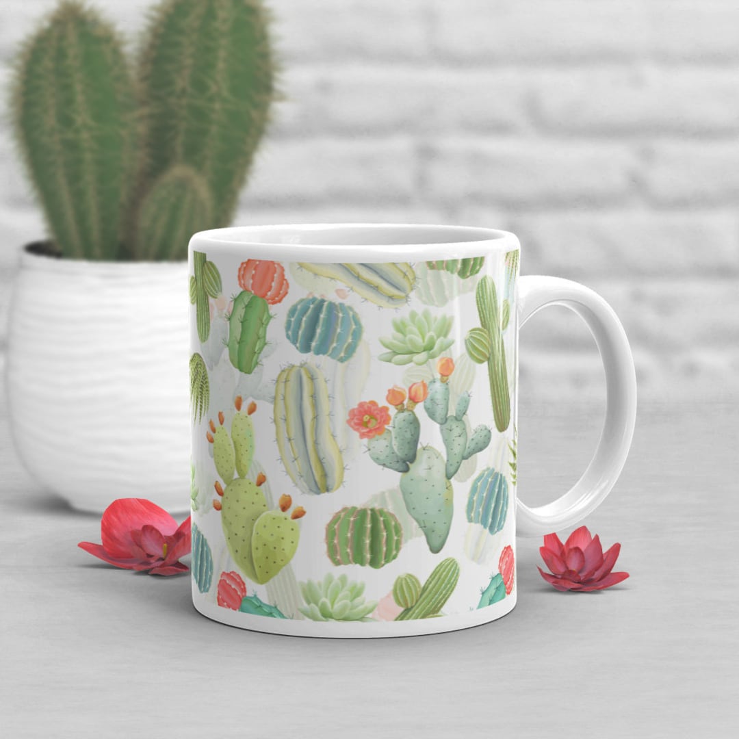 Cactus Coffee Mug, Cactus Lover Gift, Succulent Mug, Gift for Her, Him ...
