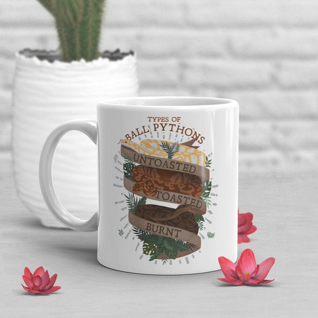 Snake Coffee Mug, Cute Ball Python Lover Gift, Funny Reptile Mug ...