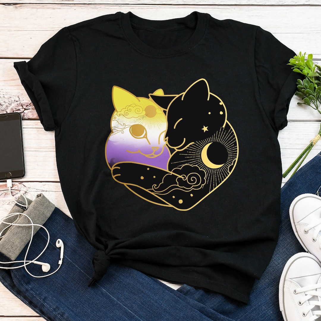 Nonbinary Pride Shirt, Non Binary Pride Gift, LGBT T-shirt, Enby Flag ...