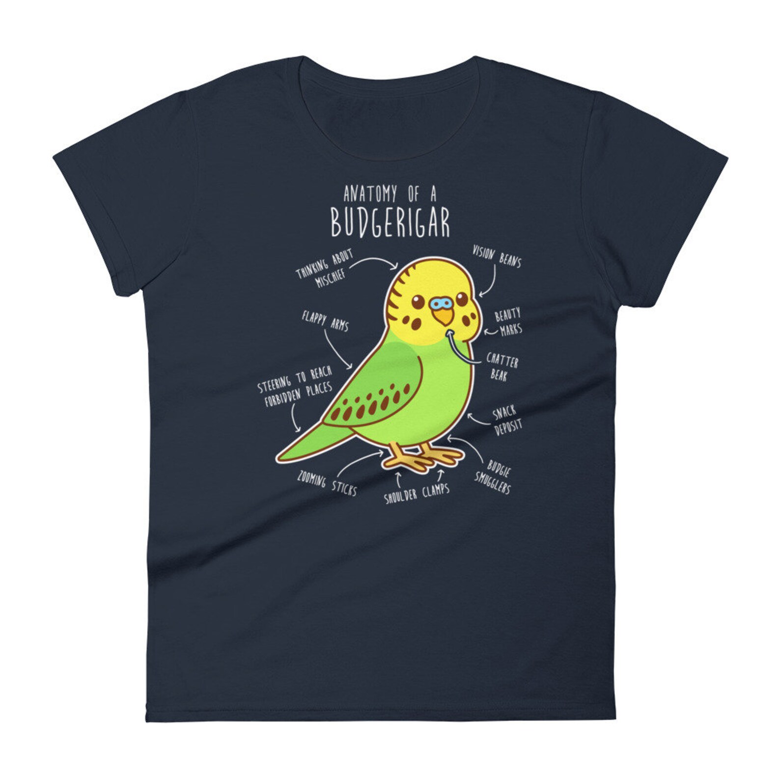 Budgie Shirt, Women, Men, Funny Parakeet Lover Gift, Cute Bird T-shirt ...