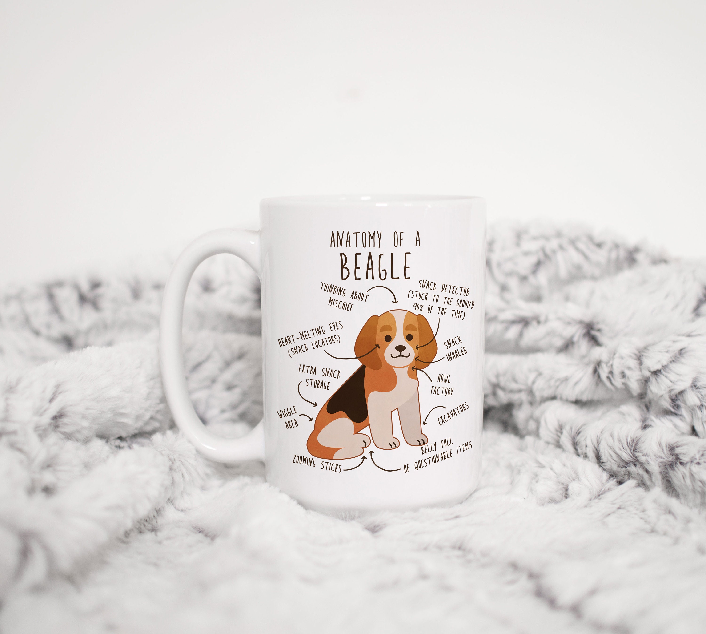 Beagle Coffee Mug Cute Tri Color Beagle Gift Dog Lover - Etsy