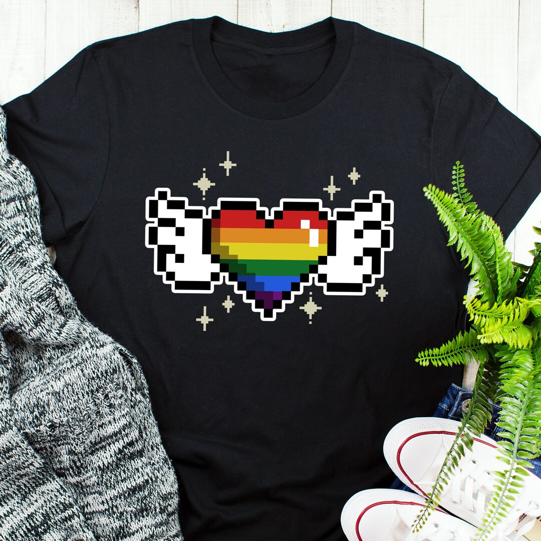 Rainbow Pride Shirt, Gay Pride Flag Gift, LGBT T-shirt, Nonbinary ...