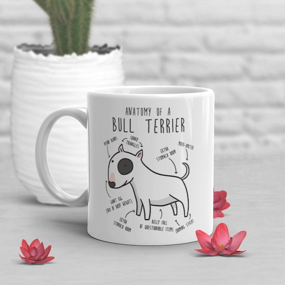 Bull Terrier Coffee Mug Cute White Bull Terrier Gift Dog - Etsy