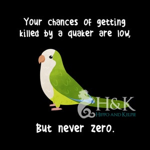 Quaker Shirt, Women Men, Funny Parrot Lover Gift, Cute Bird T-shirt ...
