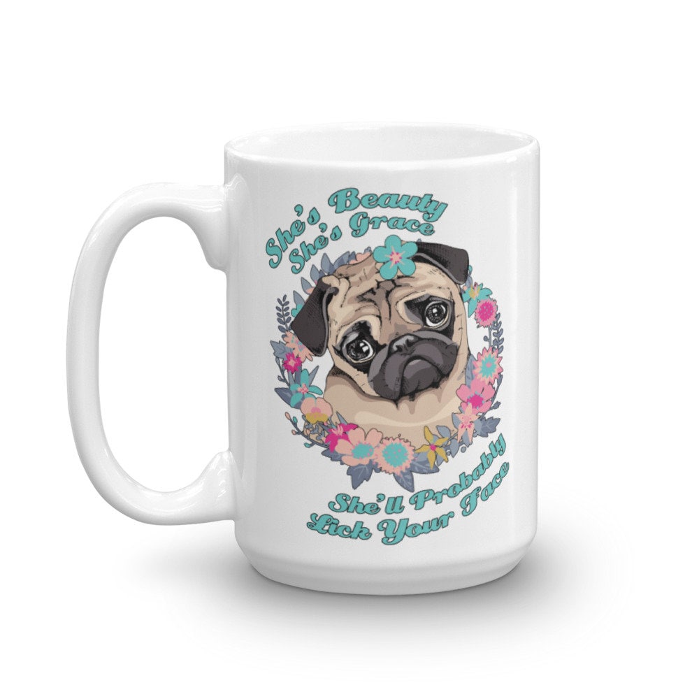 Funny Pug Coffee Mug Cute Pug Gift Dog Lover Gift for Her | Etsy