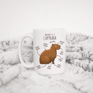 Capybara Coffee Mug, Mandarin Orange, Cute Animal Gift, Animal Lover ...