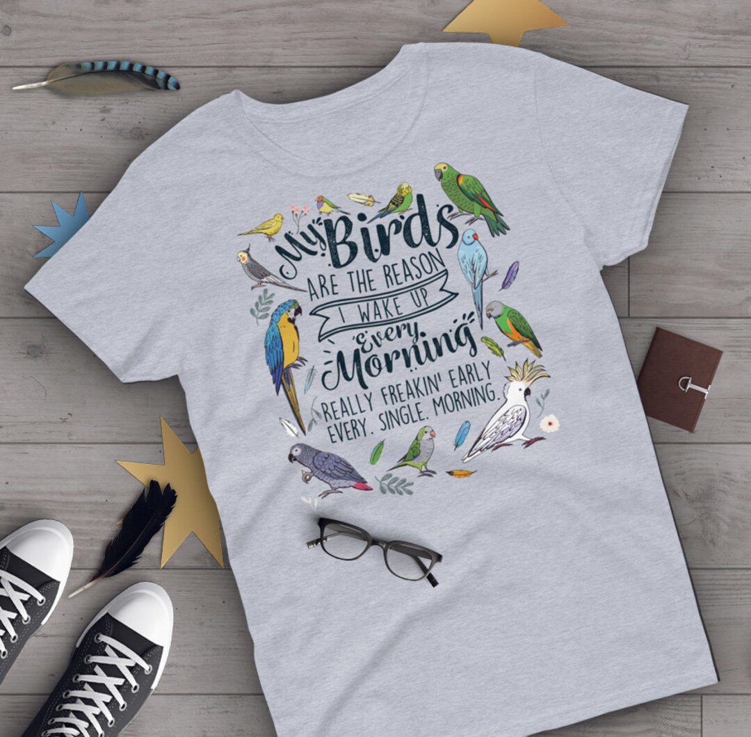 Funny Parrot Shirt, Women Men, Parrot Lover Gift, Cute Bird T-shirt ...