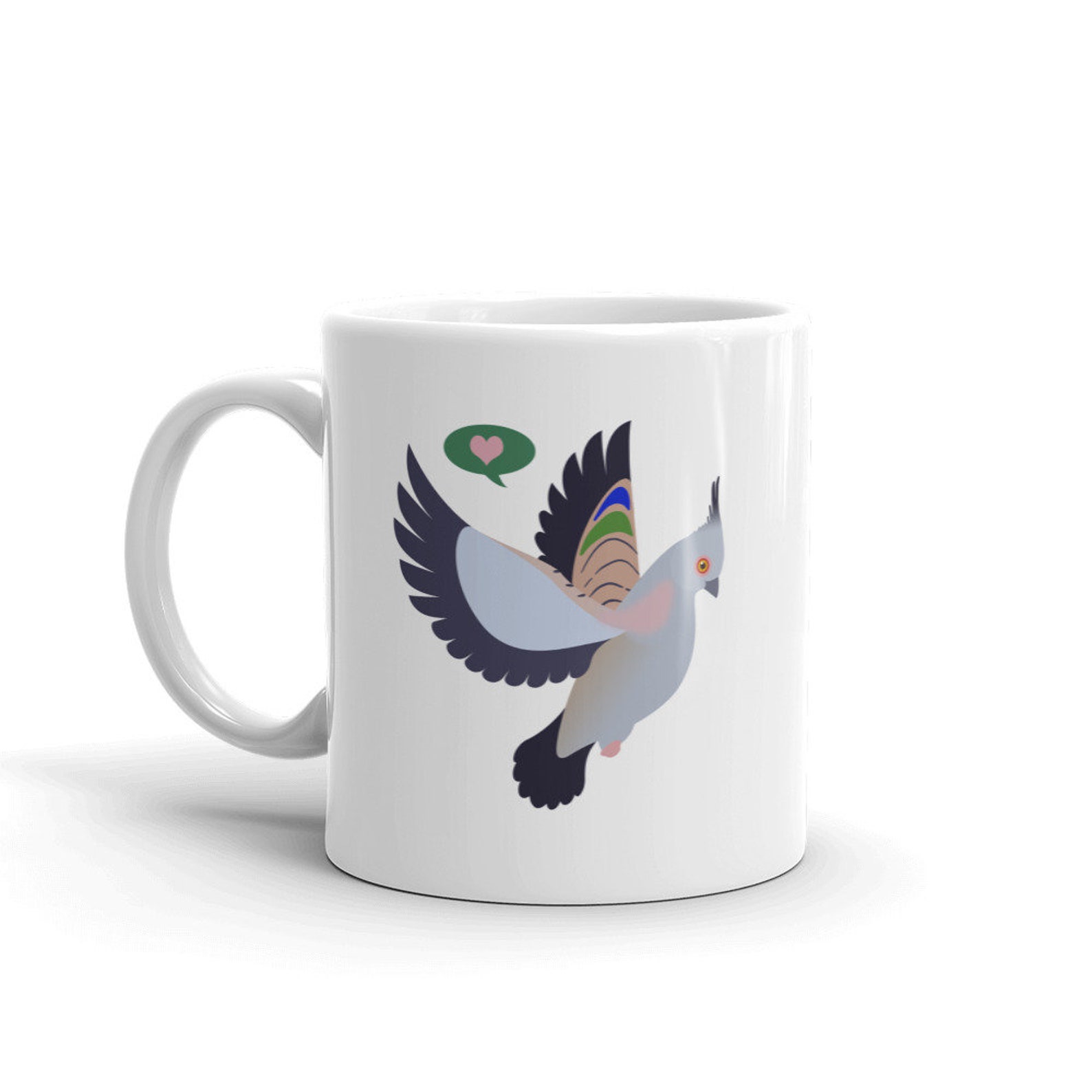Crested Pigeon Coffee Mug Bird Lover Gift Cute Dove Cup Pet - Etsy