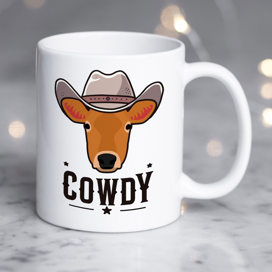 Jersey Cow Coffee Mug, Funny Cowboy Lover Gift, Cowdy, Cute Howdy ...