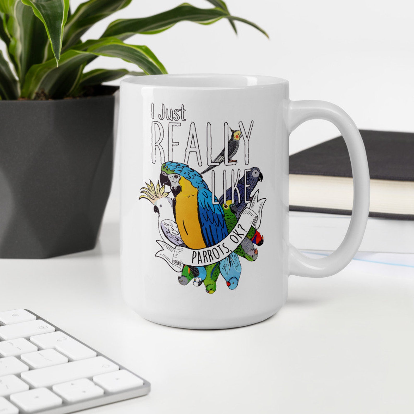 Parrot Coffee Mug Cute Bird Gift Pet Lover Macaw Parakeet - Etsy